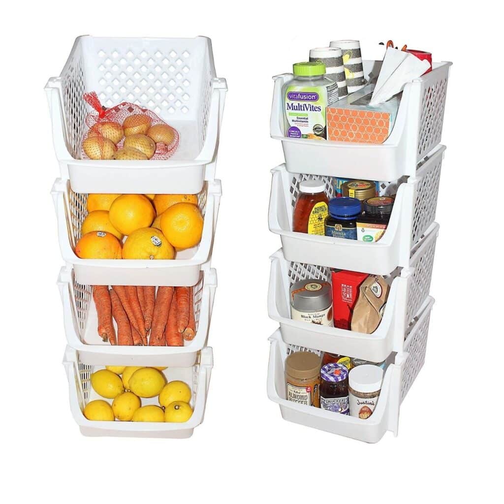 Skywin Plastic Stackable Storage Bins – Healthier Spaces Organizing